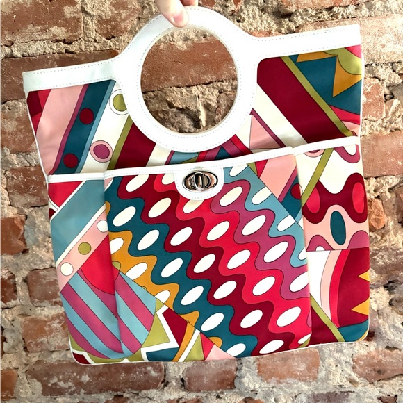 Isabella Fiore | Bags | Isabella Fiore Silk Leather Handbag White ...